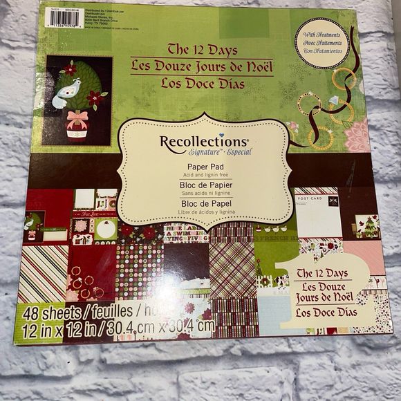 Holiday | Recollections Paper Pad Scrapbook Paper Holiday Christmas ...